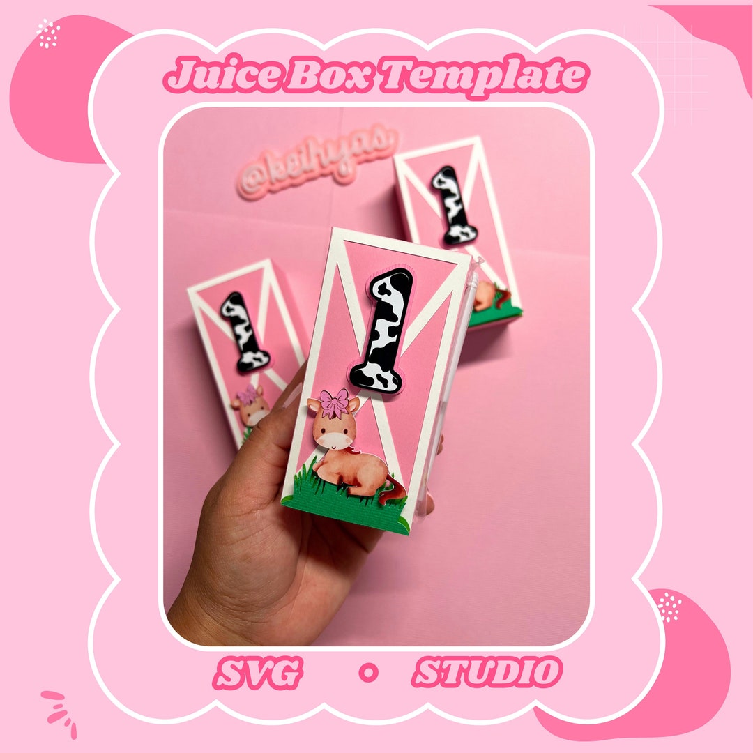 FULL Juice Box Template Cricut SVG Silhouette STUDIO Juice Box Cover ...