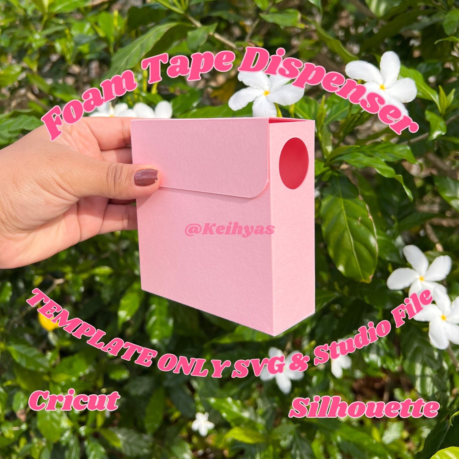 Foam Tape Dispenser TEMPLATE ONLY SVG and Studio File, Cricut ...