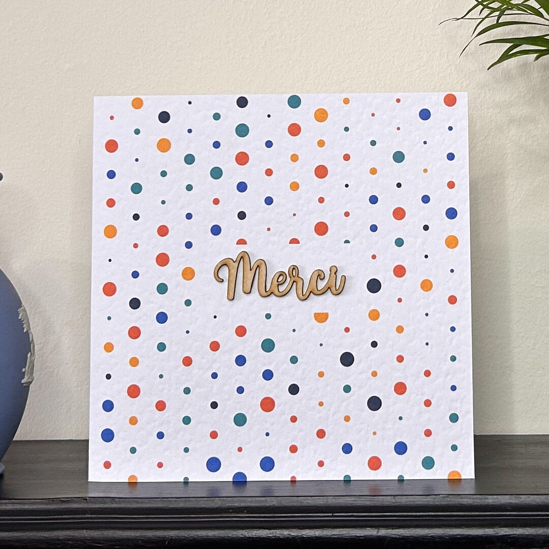 Merci French Thank You Card, Thank You Card, Greetings Card - Etsy