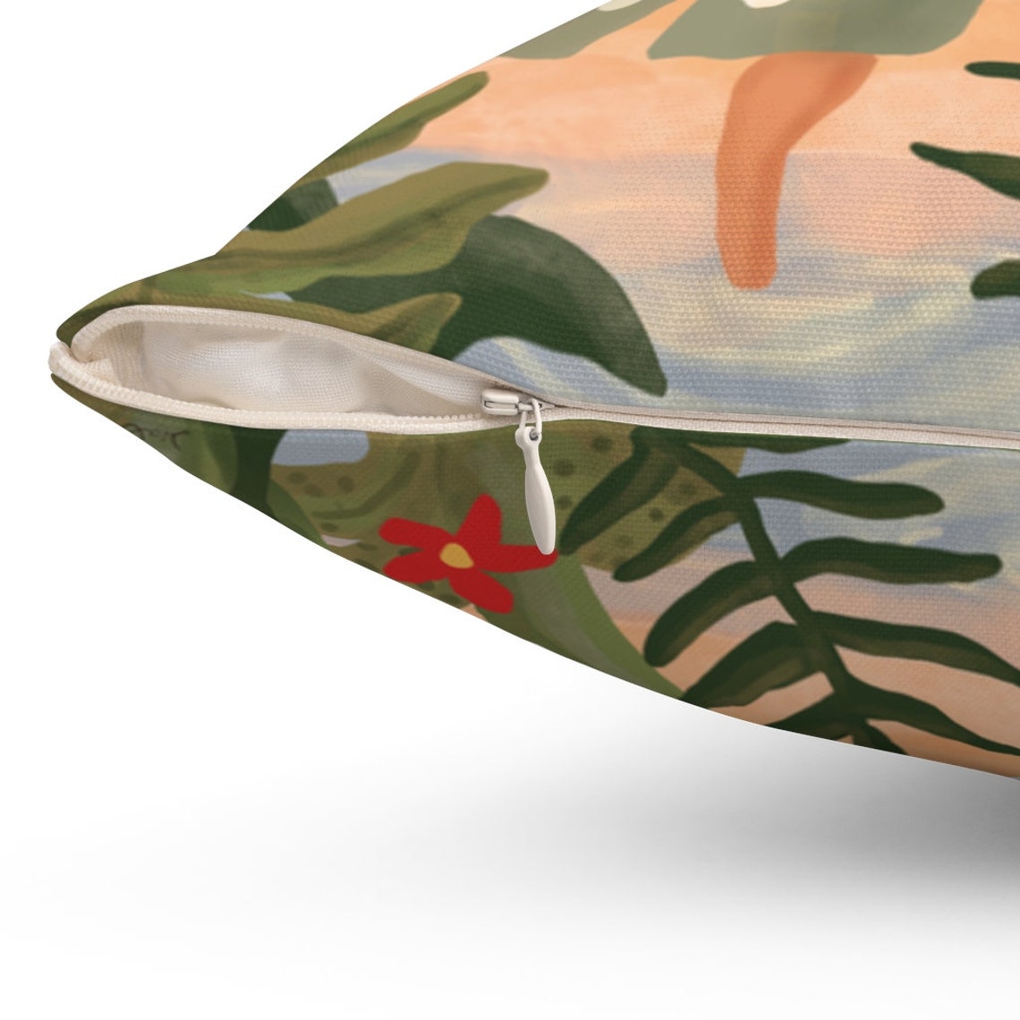 Flower and Plants Pillow Trees Pillow Tropical Beach Pillow | Etsy