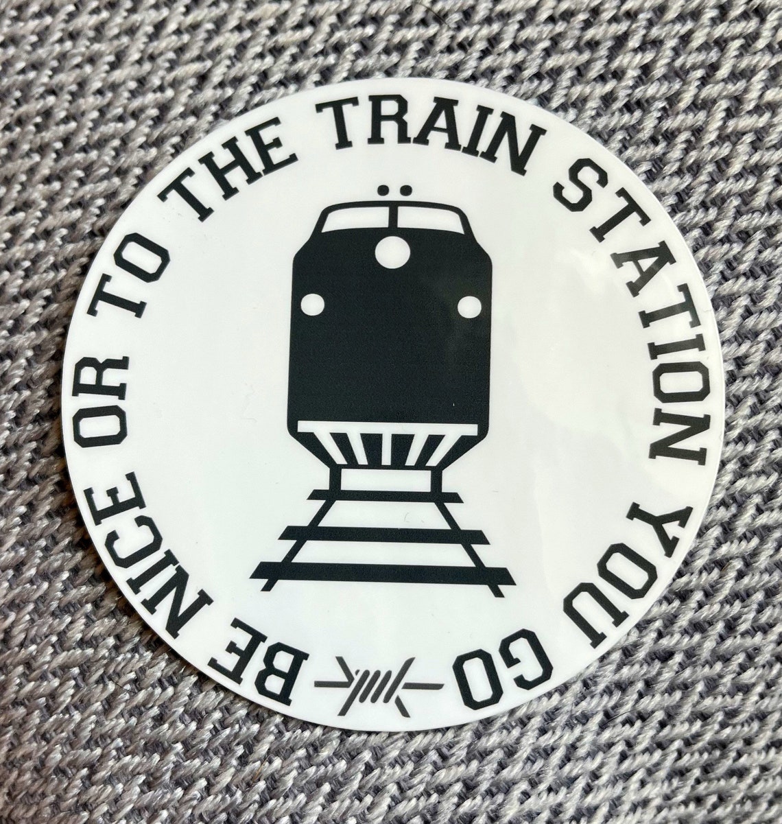 Yellowstone Train Station White Sticker | Etsy