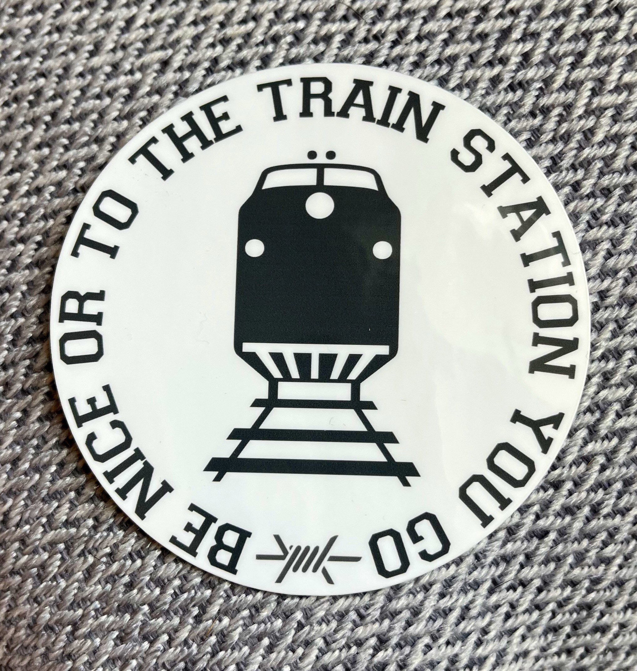 Yellowstone Train Station White Sticker | Etsy