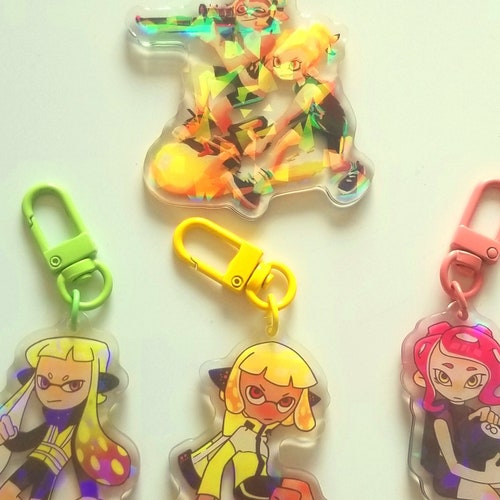 Splatoon Inkling Agent Acrylic Keychain Charms - Etsy