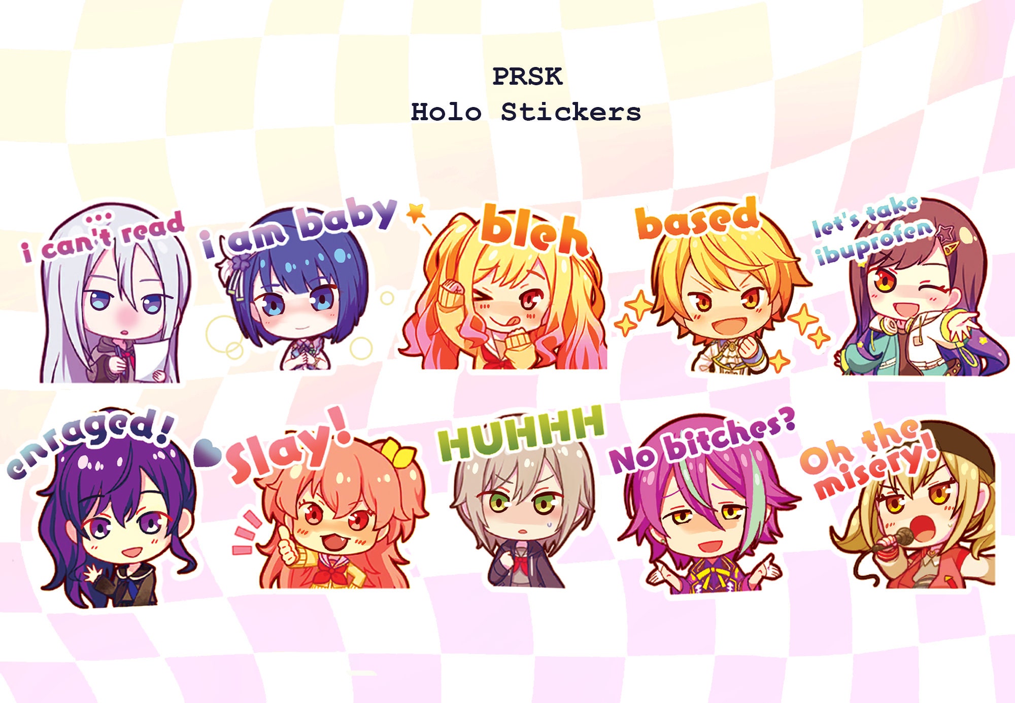 10 PACK Project Sekai Colorful Stage Vocaloid character holographic ...