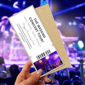 Editable Concert Ticket Template, Surprise Getaway Gift, Invitation Gift, Surprise Ticket ...