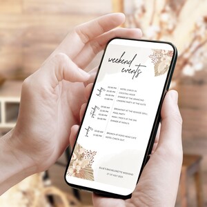 Editable Digital Weekend Events Itinerary, Social Media Weekend Plans ...
