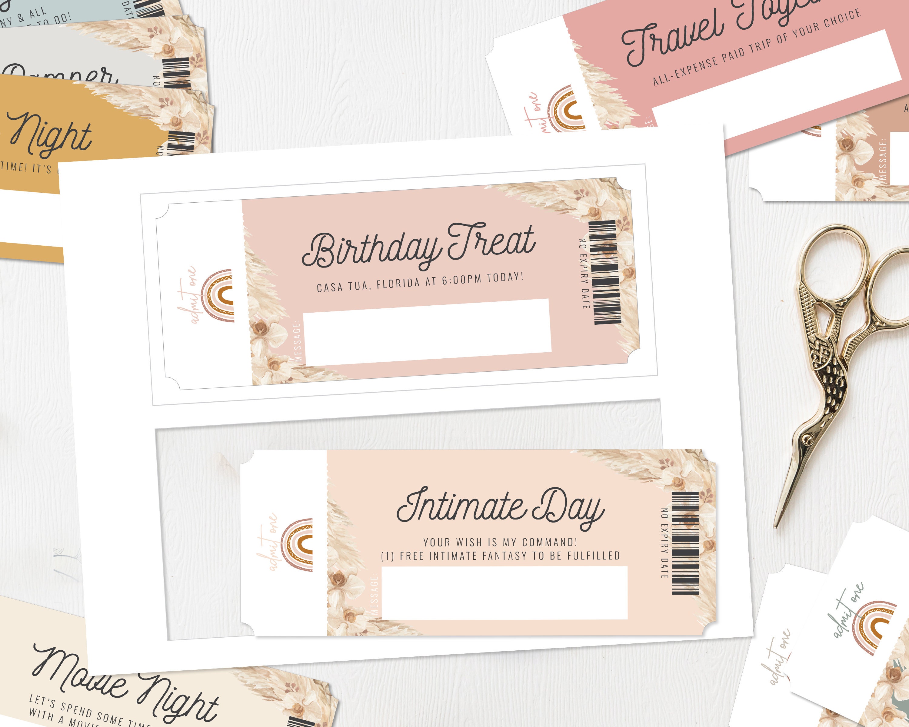 Editable Birthday Voucher Template Bundle Surprise Birthday - Etsy ...