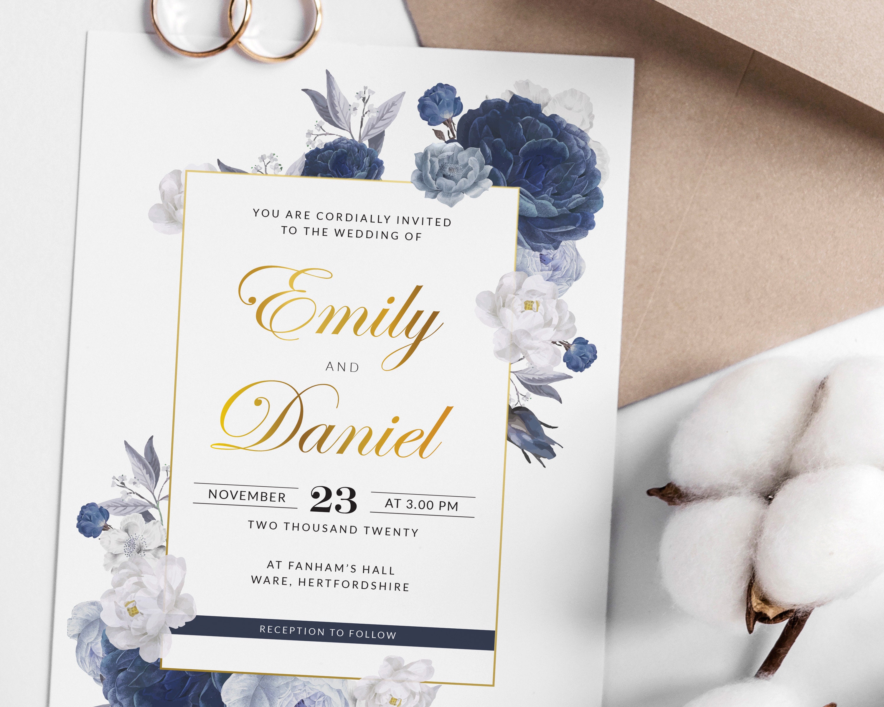 Elegant Printable Wedding Invitation Bundle Templates Fully - Etsy