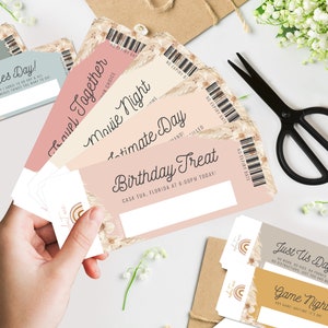 Editable Birthday Voucher Template Bundle, Surprise Birthday Gift, Boho ...