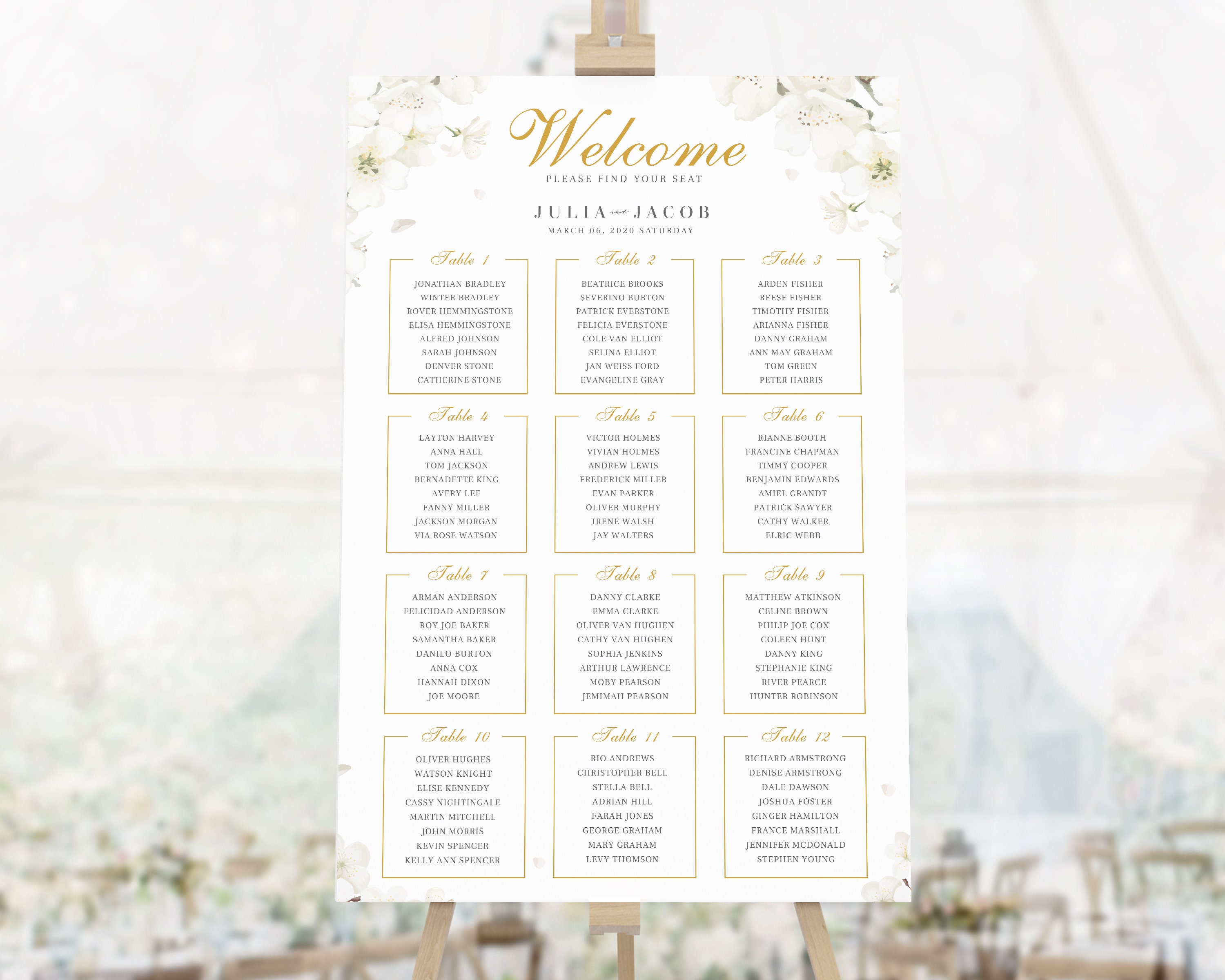 Lovely Printable Wedding Seating Plan Bundle Fully Editable - Etsy UK