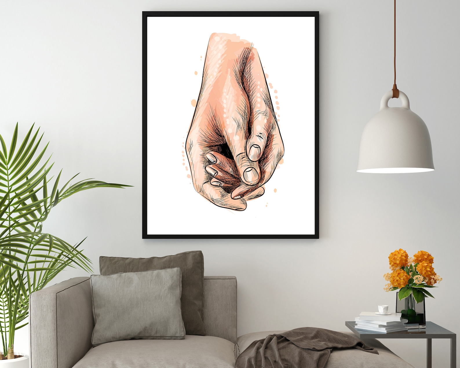 Downloadable Holding Hands Print Template Holding Hands - Etsy