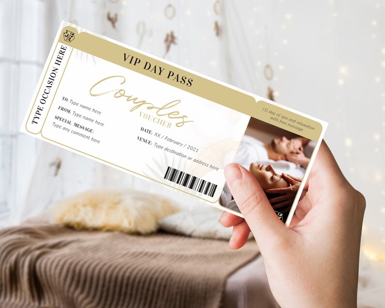 Editable Spa Ticket Template Surprise Spa Gift Modern | Etsy UK