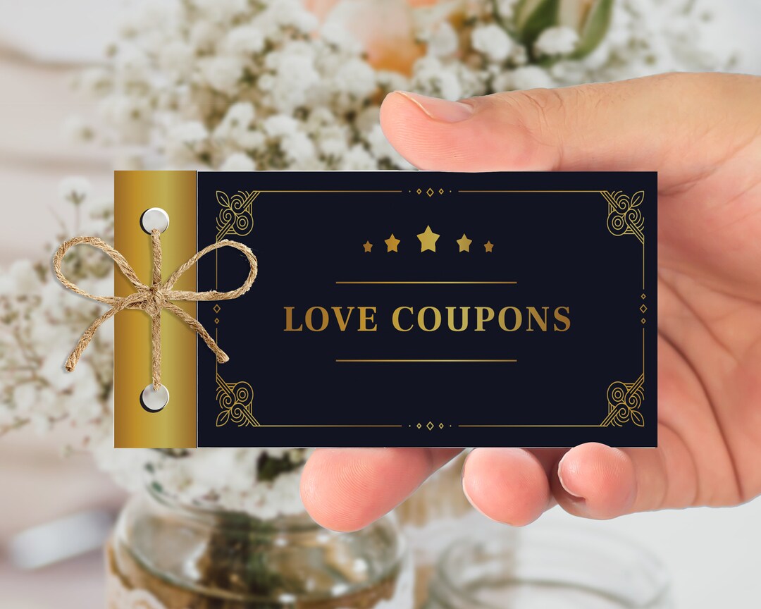 Editable Personalised Love Coupons, Editable Coupon, Couple Coupons ...