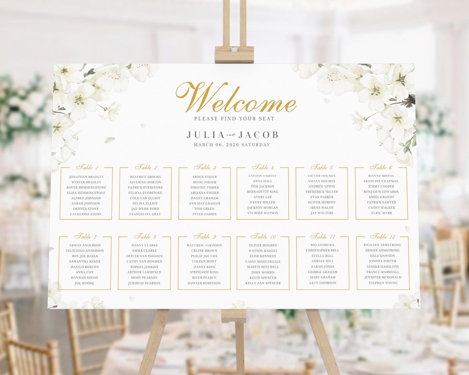 Lovely Printable Wedding Seating Plan Bundle Fully Editable - Etsy UK