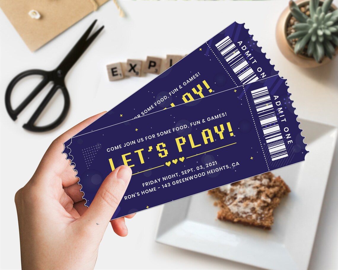 Downloadable Game Night Ticket Surprise Game Ticket Surprise - Etsy