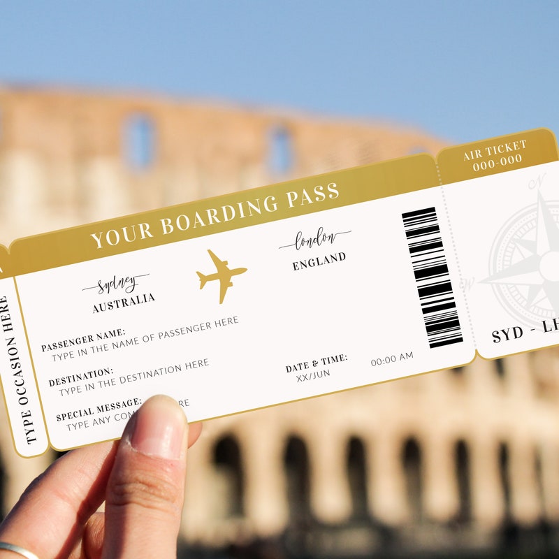 Plane Ticket Invitation - Etsy