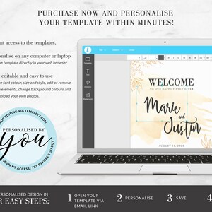 Sunny Wedding Welcome Sign Portrait Fully Editable - Etsy