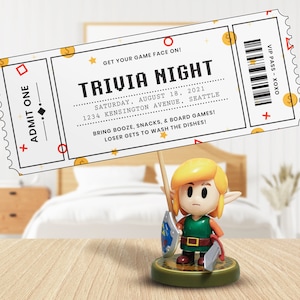 Downloadable Trivia Night Game Night Ticket, Surprise Game Ticket ...