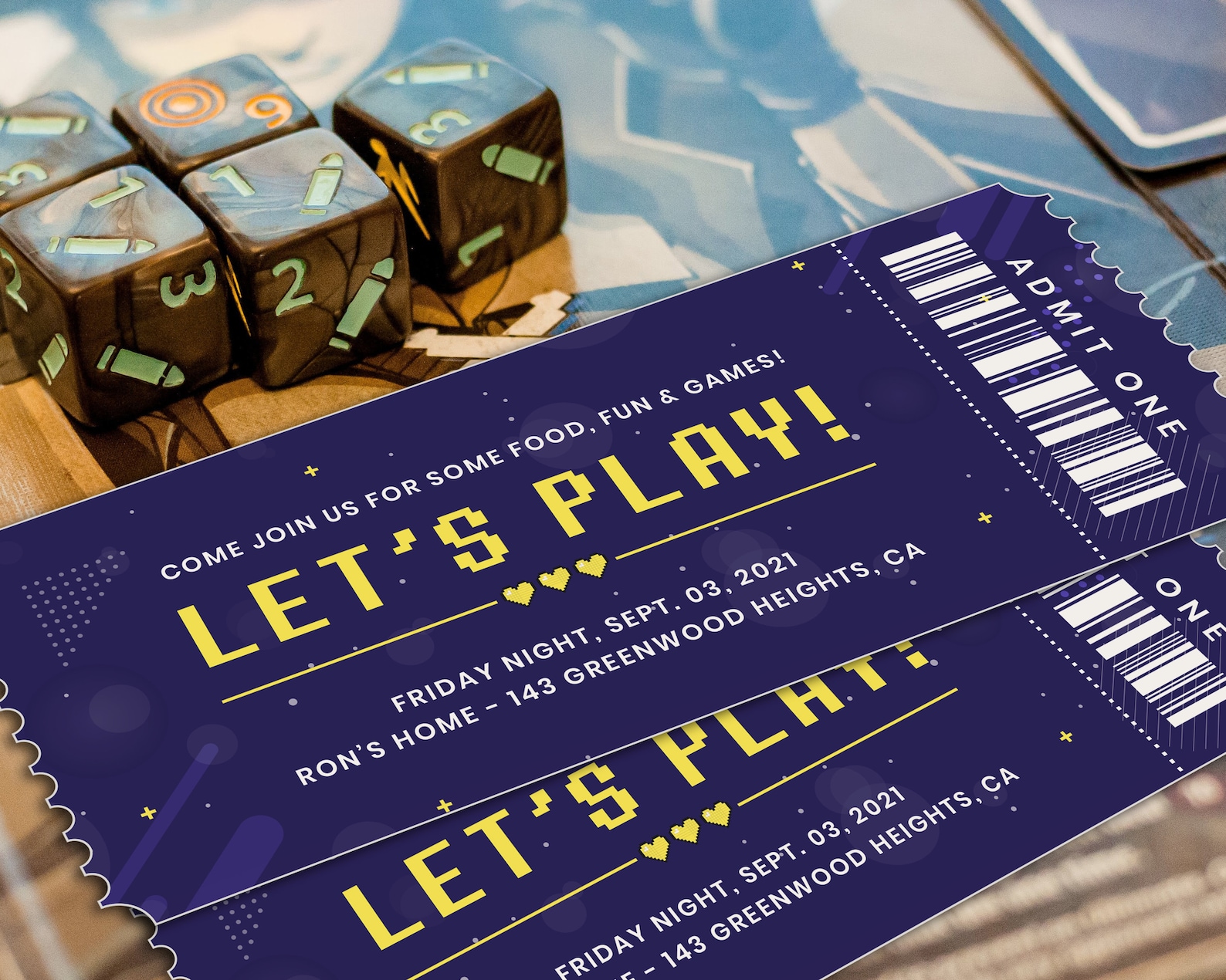 Downloadable Game Night Ticket Surprise Game Ticket Surprise - Etsy