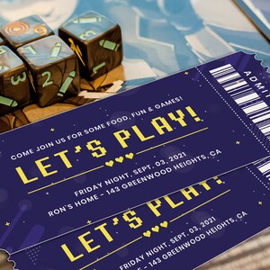 Downloadable Game Night Ticket, Surprise Game Ticket, Surprise Game ...