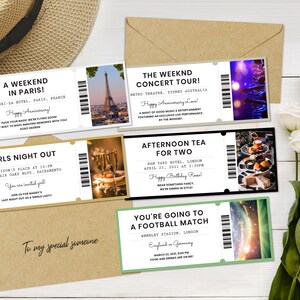 Editable Concert Ticket Template, Surprise Getaway Gift, Invitation Gift, Surprise Ticket ...