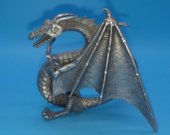 Pewter Dragon Figurine | Etsy