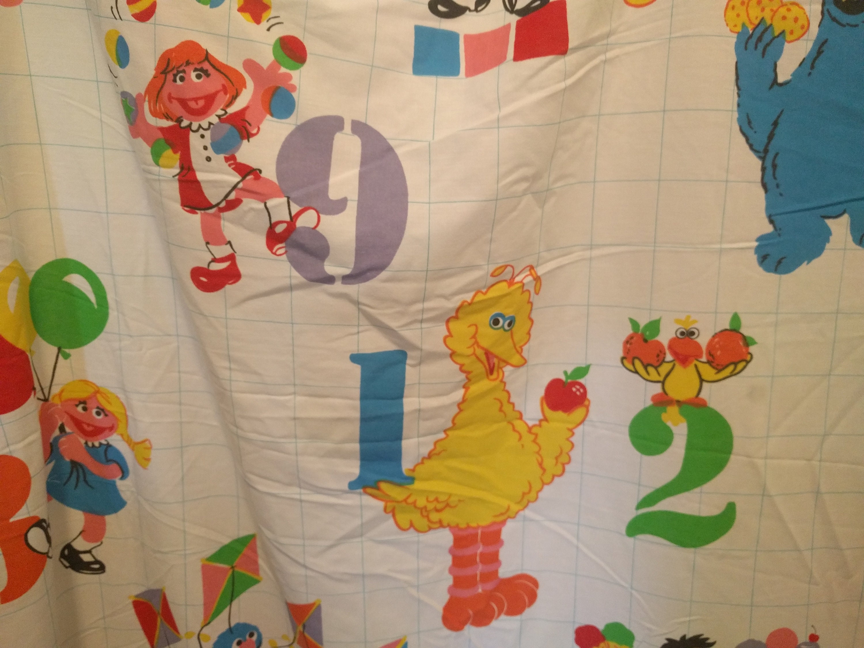 80s Sesame Street Counting to 10 Twin Flat Sheet Big Bird | Etsy