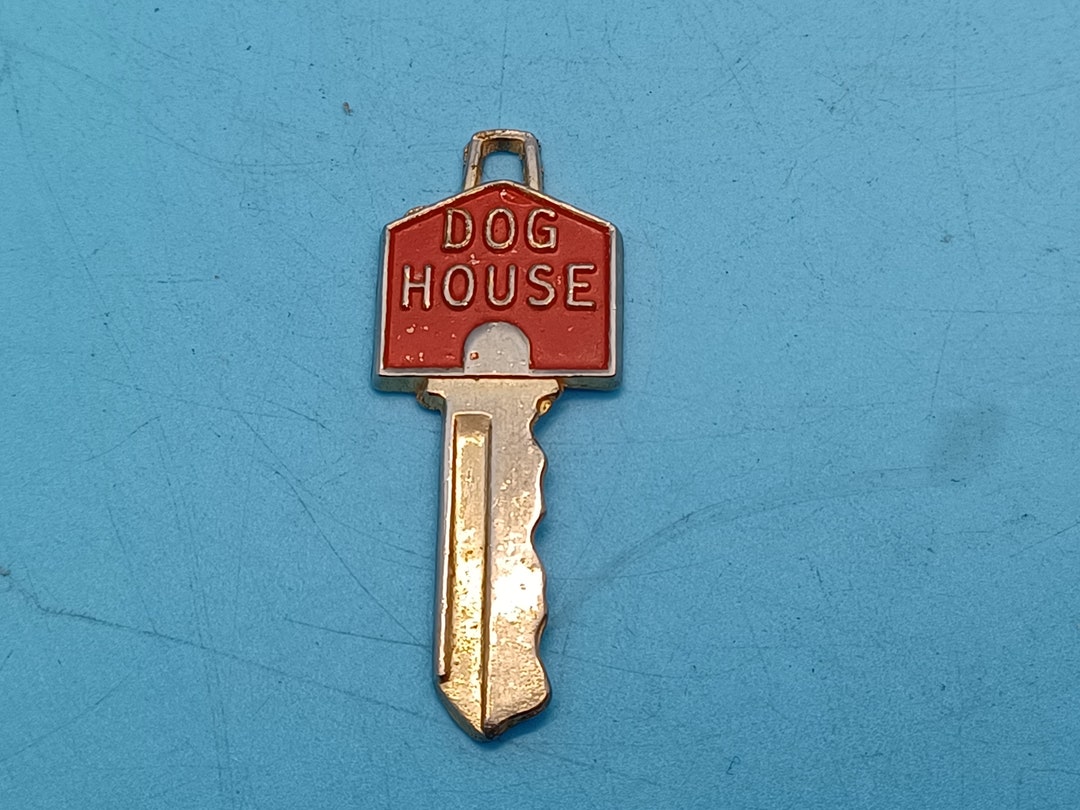 Vintage 50s Key to the Dog House, Novelty Key Chain Fob, Red, Funny ...