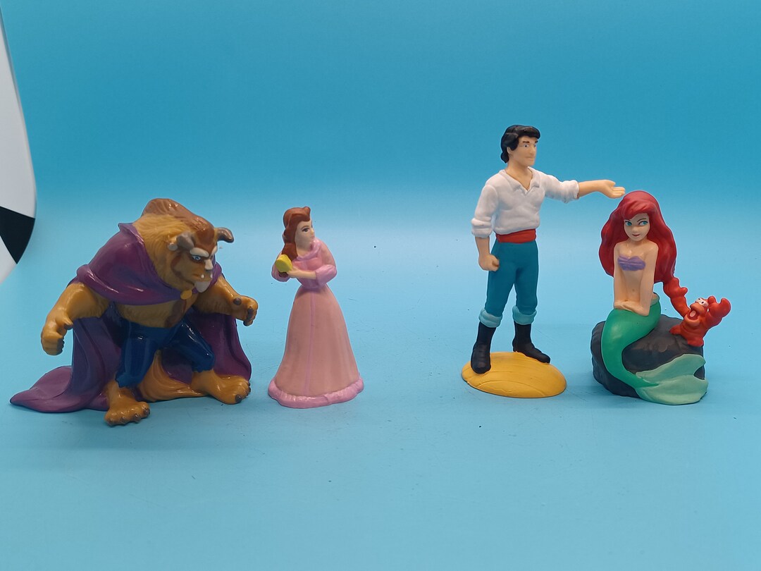 ONE Disney Couple, Applause, Pvc, Toy, Beast, Belle, Prince Eric, Ariel ...