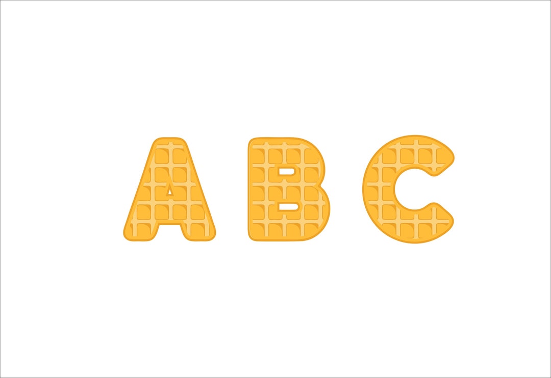 Wafflebet Waffle Alphabet, Png, Svg, Vector, Digital File - Etsy