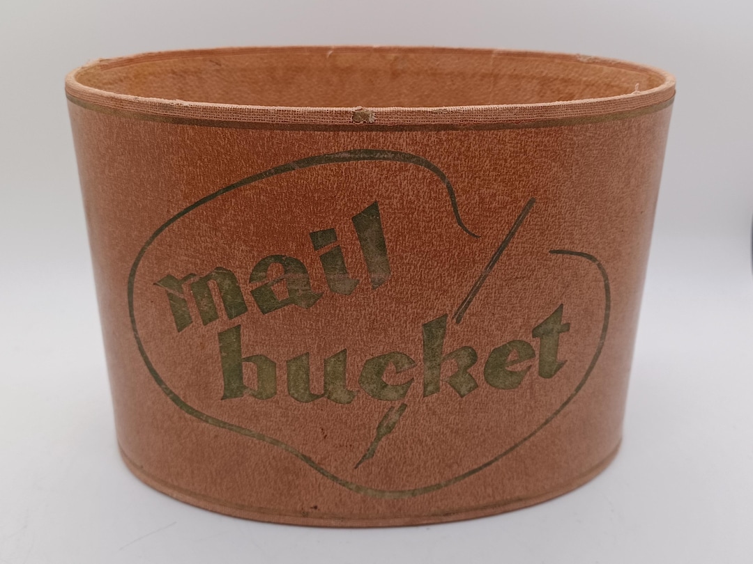 Vintage Mail Bucket Bin Letter Organization Stylecraft, Desk Basket ...