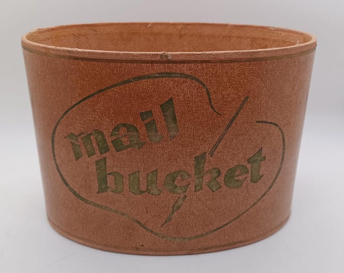 Vintage Mail Bucket Bin Letter Organization Stylecraft, Desk Basket ...