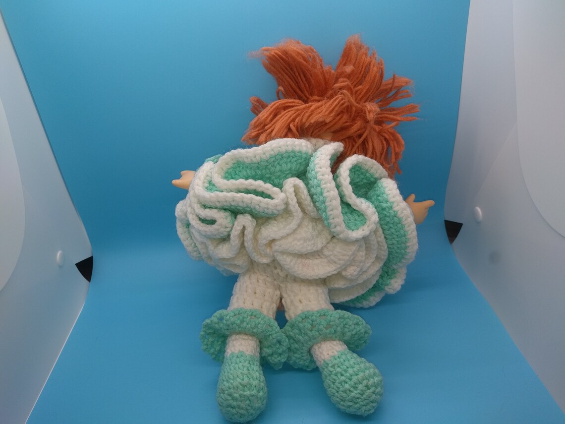 Vintage Yarn Haired Doll With Crochet Dress and Bloomers | Etsy