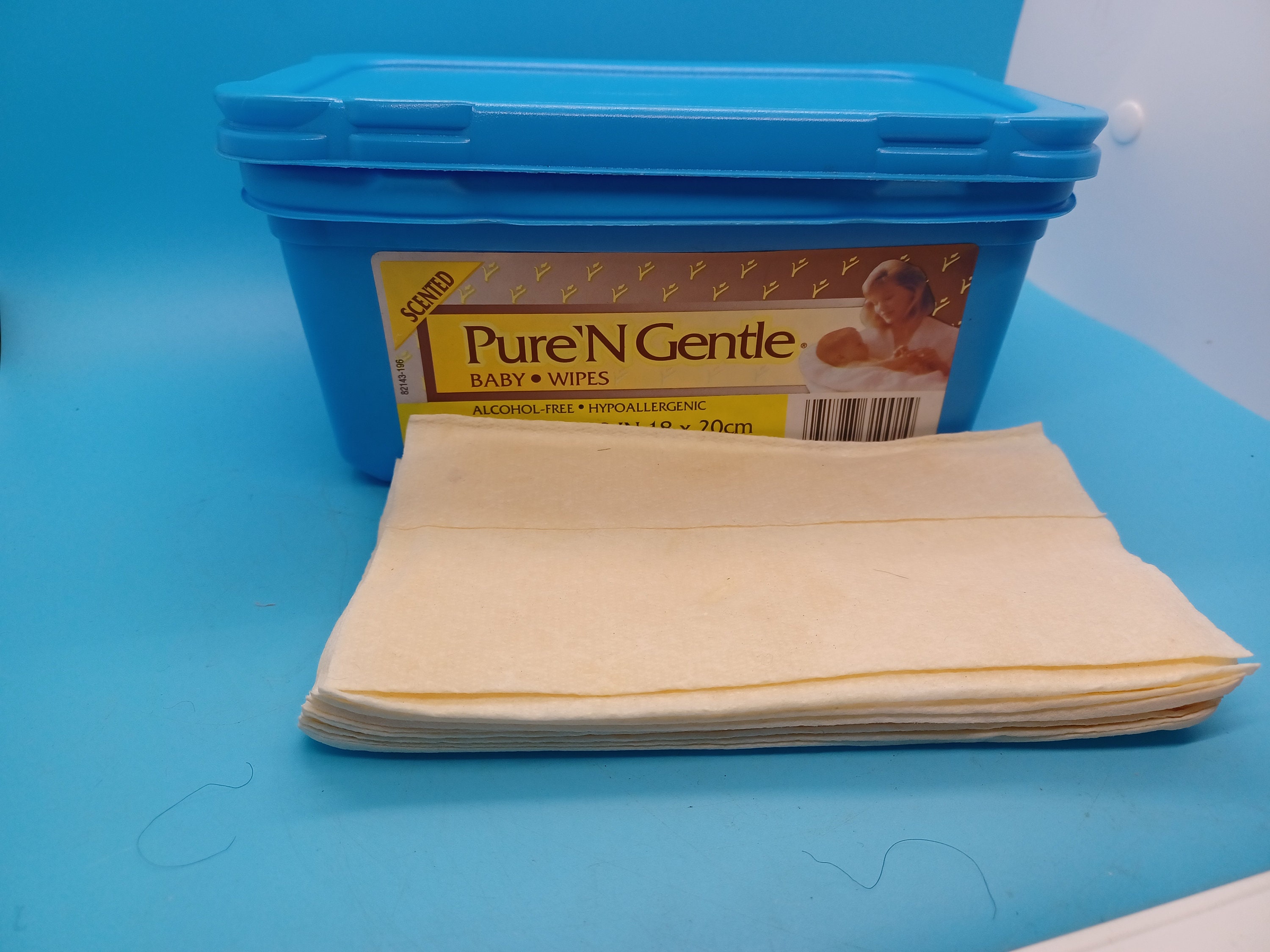 80s / 90s Pure 'N Gentle Baby Wipes, OPENED DRIED, Movie Prop, Vintage ...