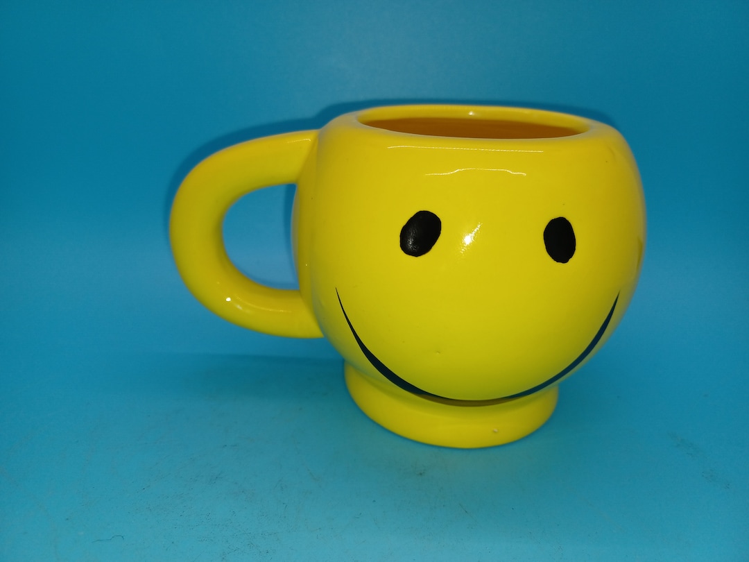70s Style Smiley Face Ceramic Mug, Smile, Happy, Coffee, Cup, Retro ...
