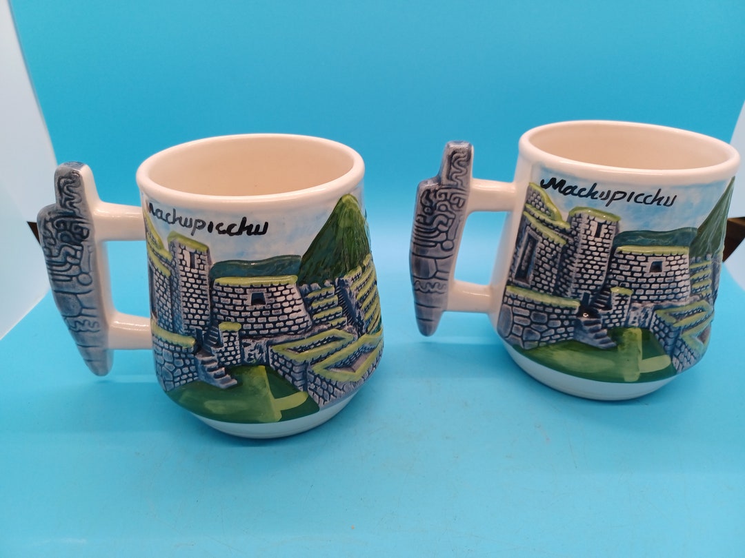 ONE Hand Painted Machu Picchu Mug, Tourist, Souvenir, Temple, Peru ...