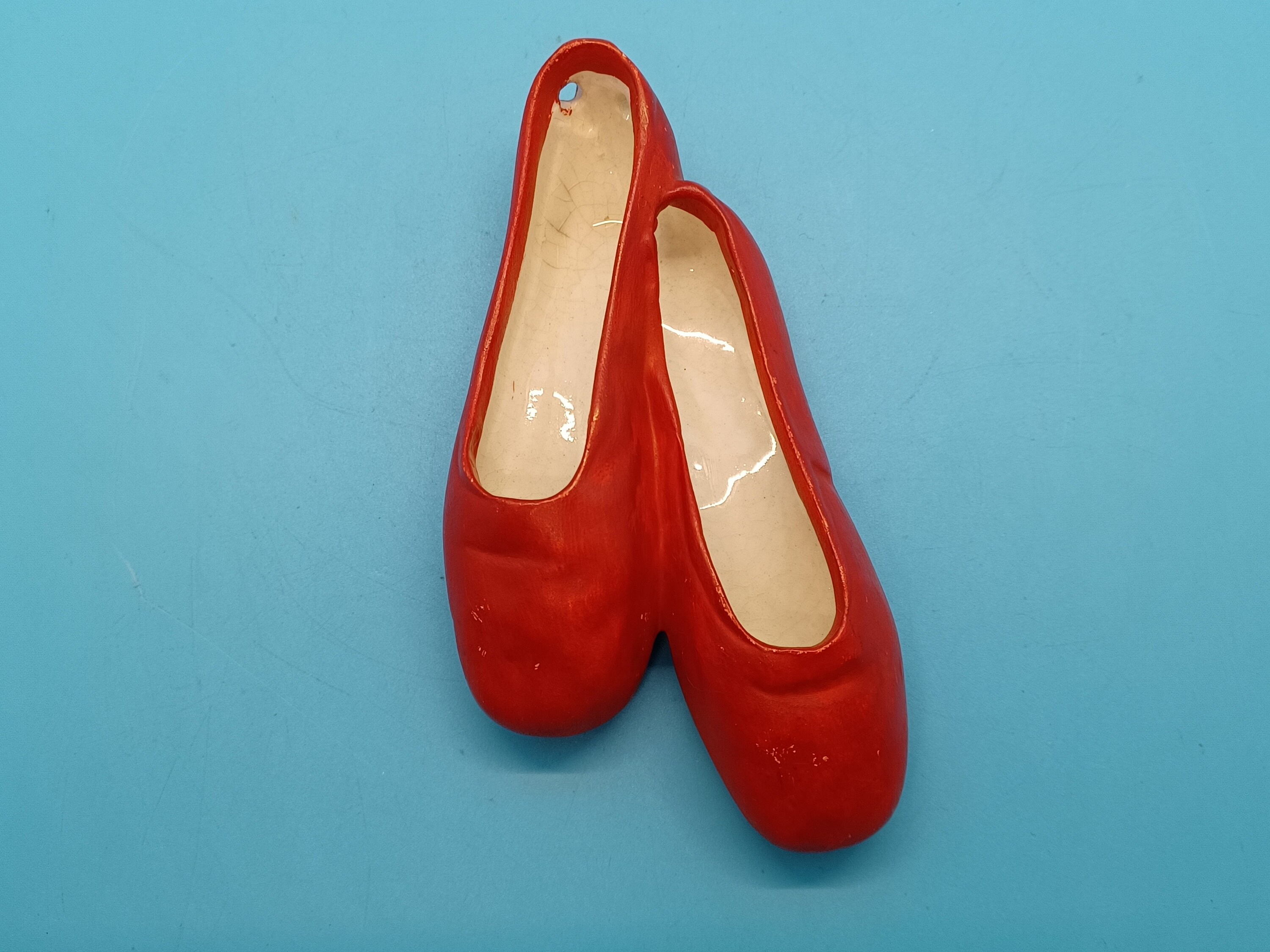 MCM Red Ceramic Ballet Shoes Wall Hanging WH 364 Crazing - Etsy