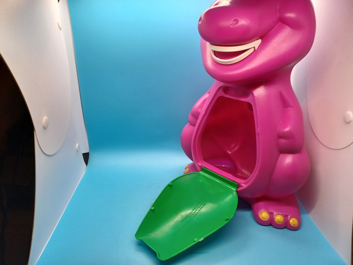 Barney Plastic Storage Container / Toy Box Binney & Smith - Etsy