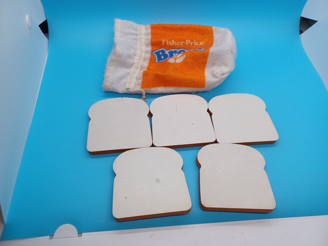 Fisher Price Fun With Food Bread Bag 1986 5 Pieces of Bread Toy - Etsy