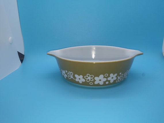 Pyrex Spring Blossom 471 1 Pt Vintage Retro Green 70s - Etsy