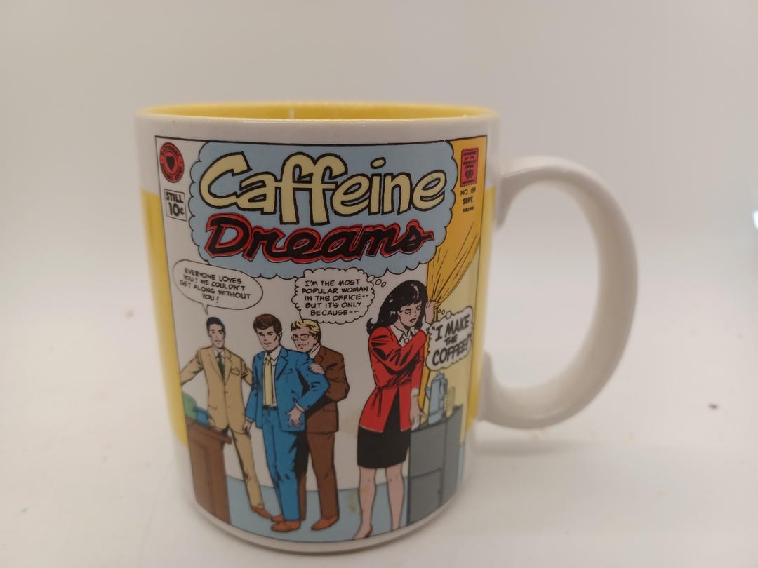 Vintage 1986 Caffeine Dreams Mug or Cup Collectible DC Comics Comic ...