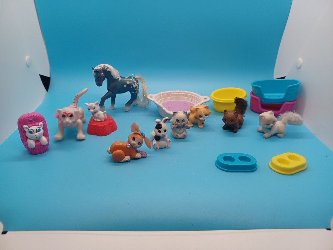 90s Littlest Pet Shop Lot, Kenner, Kittens, Bunnies, Horse, Retro, Play ...