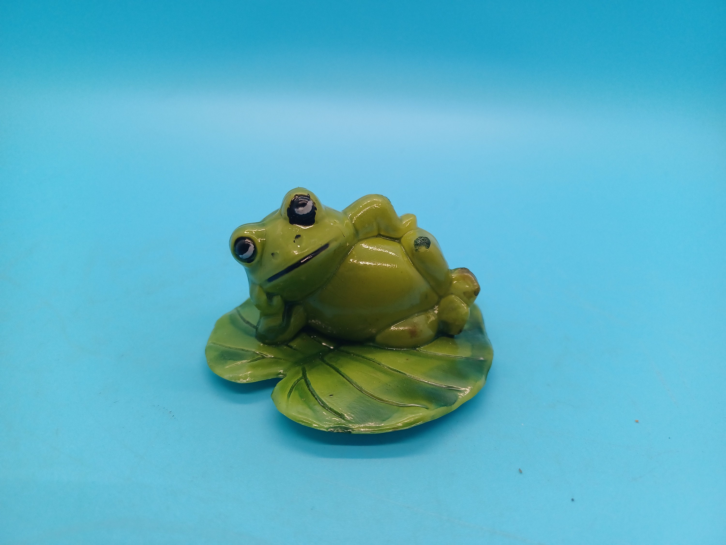 Vintage Frog Lounging on Lily Pad Cake Topper Sexy Reto 70s - Etsy