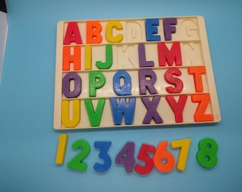 one 1 fisher price vintage magnet letter or number. school desk school house set little people replacement part