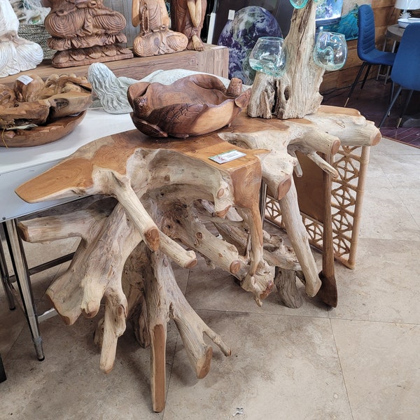 Teak Root Console Tables - Etsy