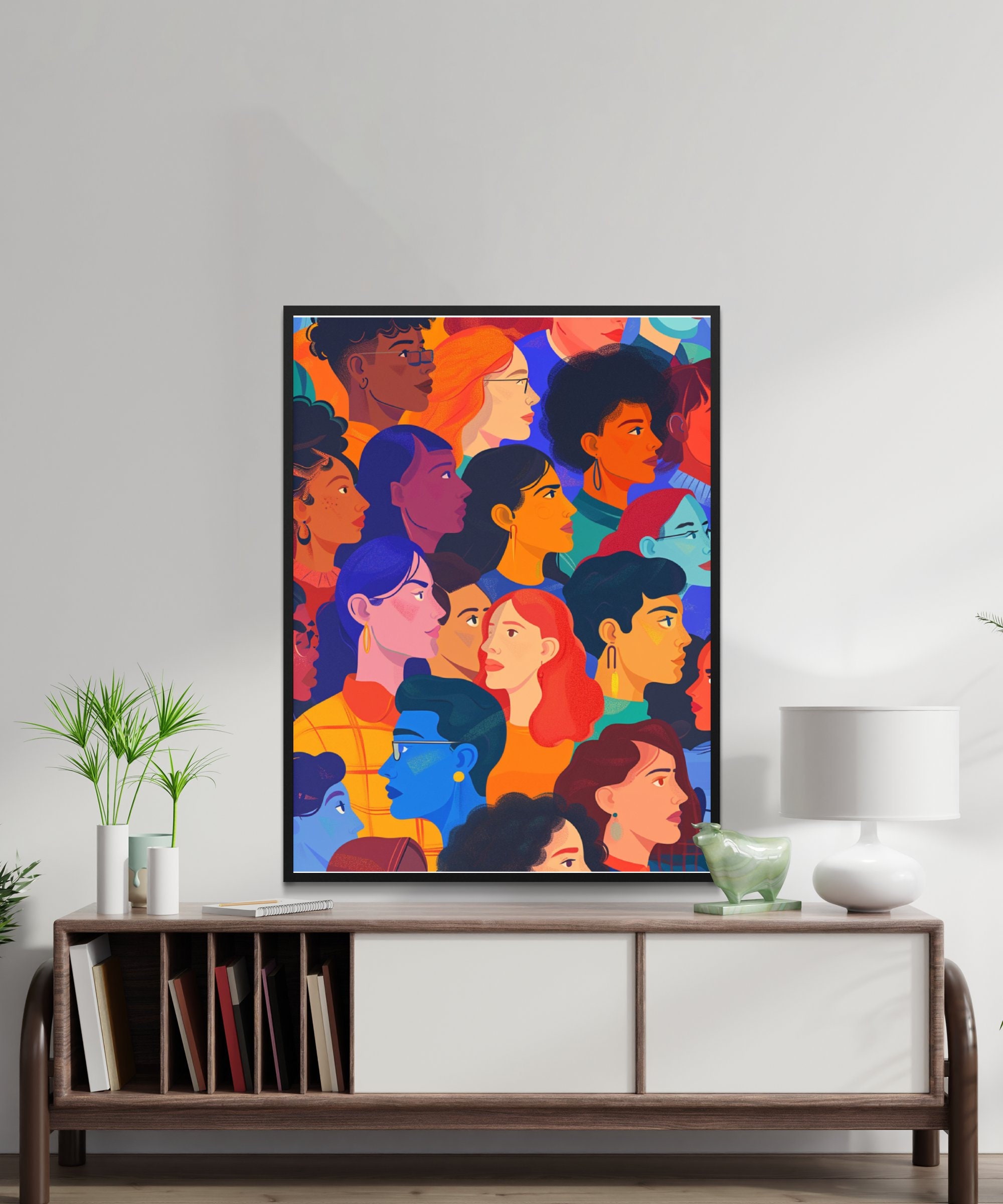 Colorful Diversity Art Print, Empowerment Digital Poster, Inclusive ...