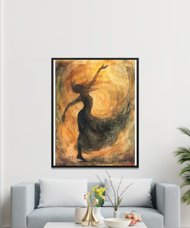 Abstract Dance Art Print, Digital Download, Whirling Dervish Painting ...