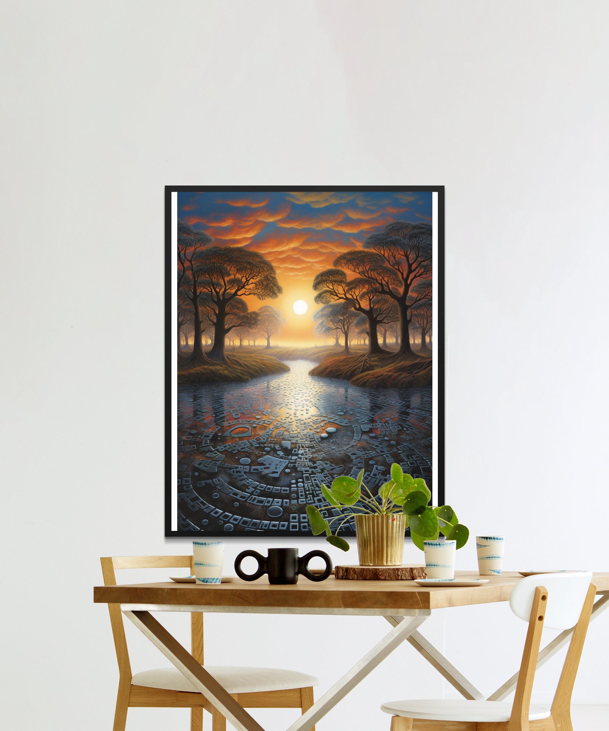 4 Pack Scenic Art PNG SVG Serene Landscape Forest, Majestic Peaks ...
