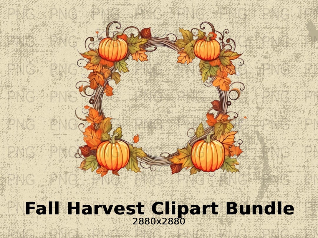 Fall Clipart Bundle Autumn Thanksgiving Halloween Pumpkins - Etsy