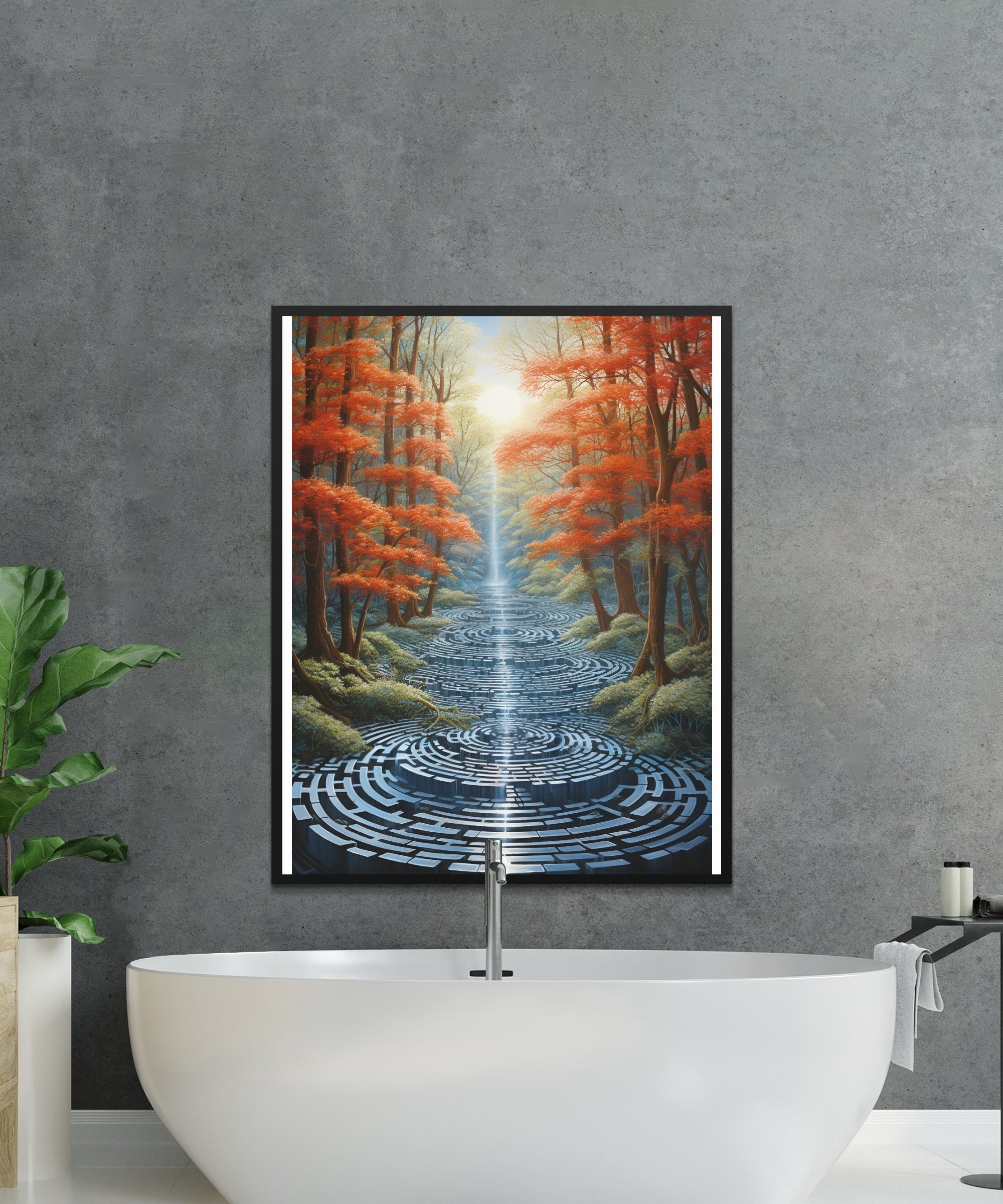4 Pack Scenic Art PNG SVG Serene Landscape Forest Majestic - Etsy